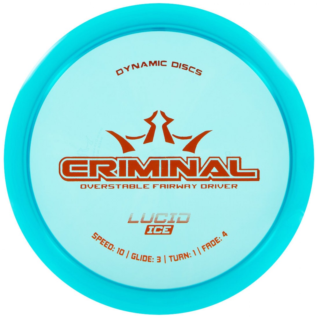 Lucid Ice Criminal, Dynamic Discs Disc Golf Driver | Disc Golf Wholesale